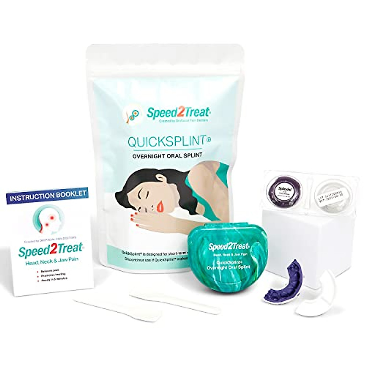 QUICKSPLINT Custom Fit Night Guard | for Grinding Teeth & Jaw Pain | Overnight Sleeping Mouth Guard for Grinding & Clenching | Pain Relief | Nighttime Sleeping Solution