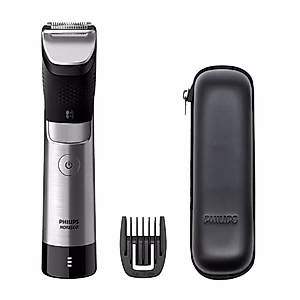 Norelco Philips Series 9000, Ultimate Precision Beard and Hair Trimmer with Beard Sense Technology for an Even Trim, BT9810/40