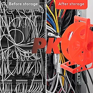 Homeon Wheels Cord Storage Reel with Handle Driven Easy to Use with Carrying Bag