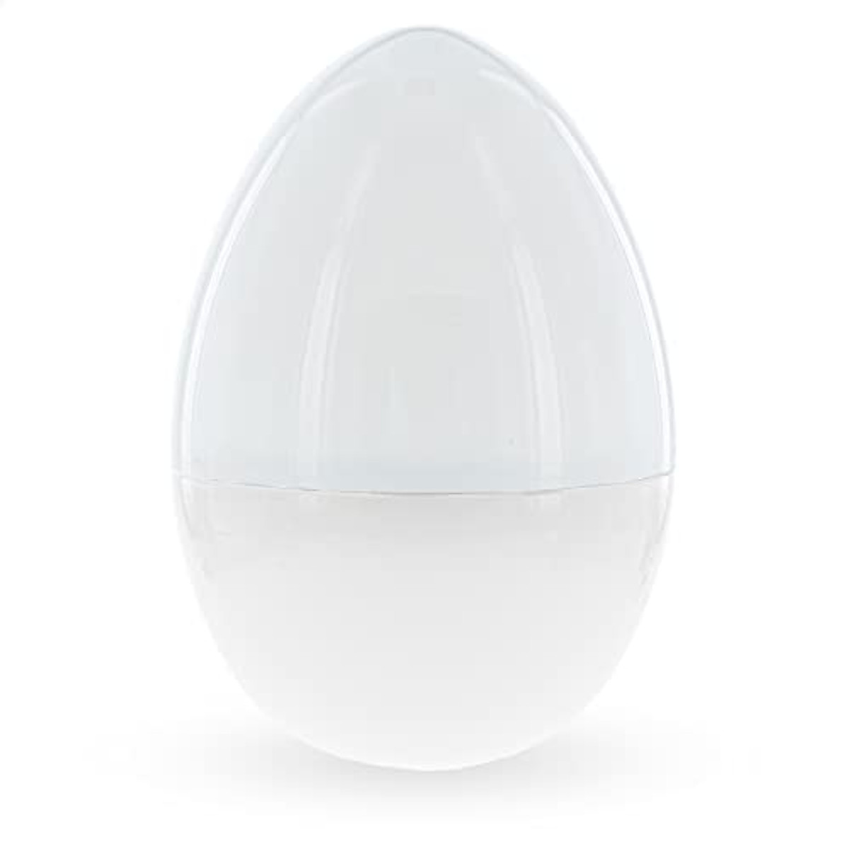 BestPysanky Giant Two-Tone White Plastic Easter Egg 12 Inches