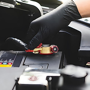 Battery Terminal Connectors 1 Pair, Battery Terminals Brass (M8 x 25mm Bolt), Battery Cable Ends Quick Release, Car Battery Terminal with Anti-Corrosion Pad for Car, caravan, truck, boat by XIOGZAXI