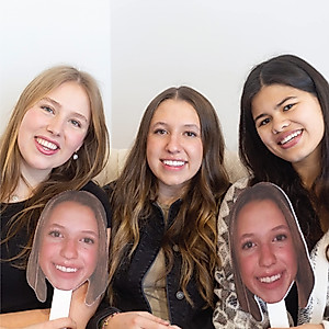 Big Dot of Happiness Fun Face Cutout Paddles - 6 Piece Cut Out Kit - Custom Photo Head Cut Out Photo Booth and Fan Props - Face Photo on Stick - Custom Face Photos Upload 1 Photo