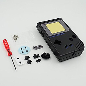 New Full Housing Shell Case Cover for Nintendo Gameboy Classic 1989 GB DMG Console Black