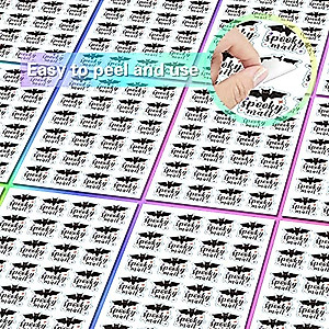 240 PCS Bat Spooky Mail Stickers,Funny Small Business Envelopes Stickers for Business Packages/Handmade Goods/Bags,Halloween Theme Small Shop Business Stickers for Envelopes Seals