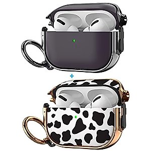 Maxjoy for Airpods Pro Case Cover(2nd/1st Generation), Lock AirPod Pro 2 Case for Women Men with Lock Keychain Protective Hard Case for AirPods Pro(2022/2019)