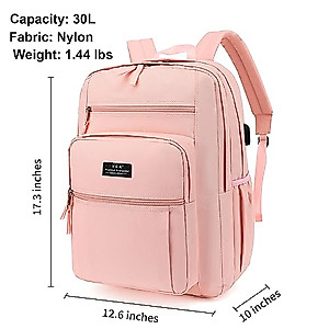 YGR Travel Laptop Backpack, Anti Theft Casual Rucksack Slim Business Laptop Backpack with USB Charging Port, Water resistant College Computer Bag Gift for Women, Men, College, Outdoor Sports, Work