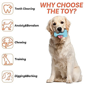 MiOYOOW Dog Chew Toys, Hammer Shaped Dog Toys Puppy Dog Teething Toys for Small Medium Large Dogs Teeth Dental Oral Care