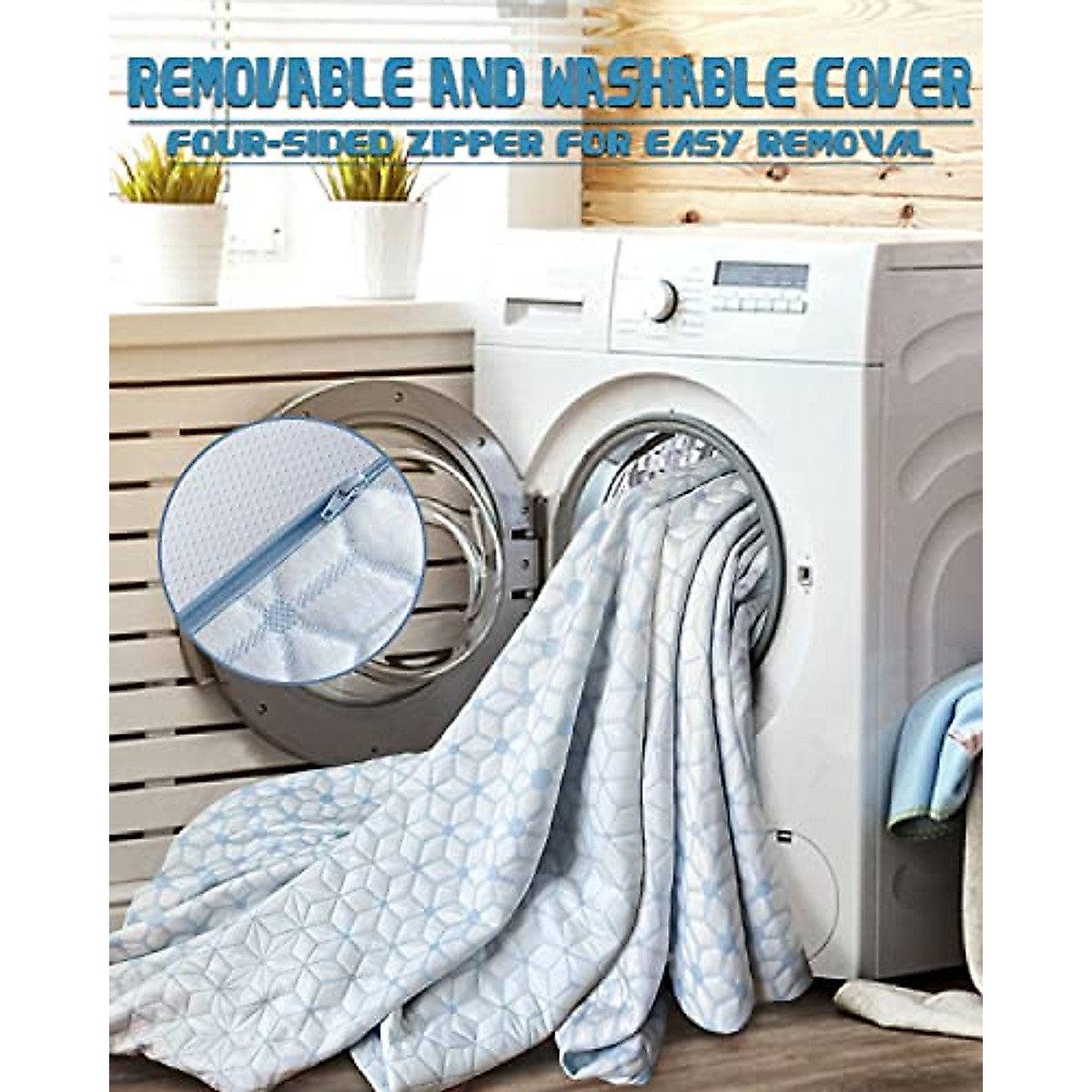 Mislili King Size Pillows and 3 inch Memory Foam Mattress Topper Bundle