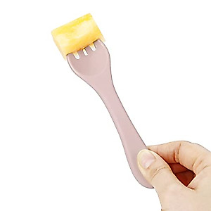PandaEar Silicone Baby Spoon and Fork Set| 6 Pack First Stage Baby Self Feeding Spoons 6+ Months| Toddler Baby Utensils 6-12 Months| Infant Baby LED Weaning Spoons Feeding Supplies