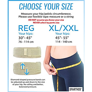 Sparthos Sacroiliac Si Hip Belt [Size Regular - Beige] Ice Packs for Injuries [Size Large + Cover]