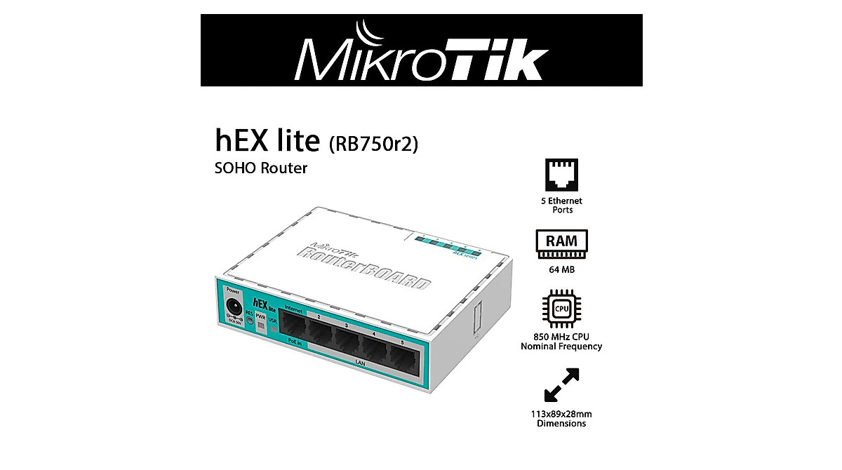 Mikrotik hEX lite: Affordable Wired Router for SOHO