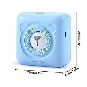 XXXDXDP Portable Pocket Printer Mini Thermal Sticker Receipt Retro-Style Photos, Mini Life Assistant, Good Gift (Color : E)