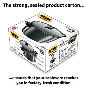 HAWKINS Futura Hard Anodised Cook-N-Serve Bowl Black 6 L