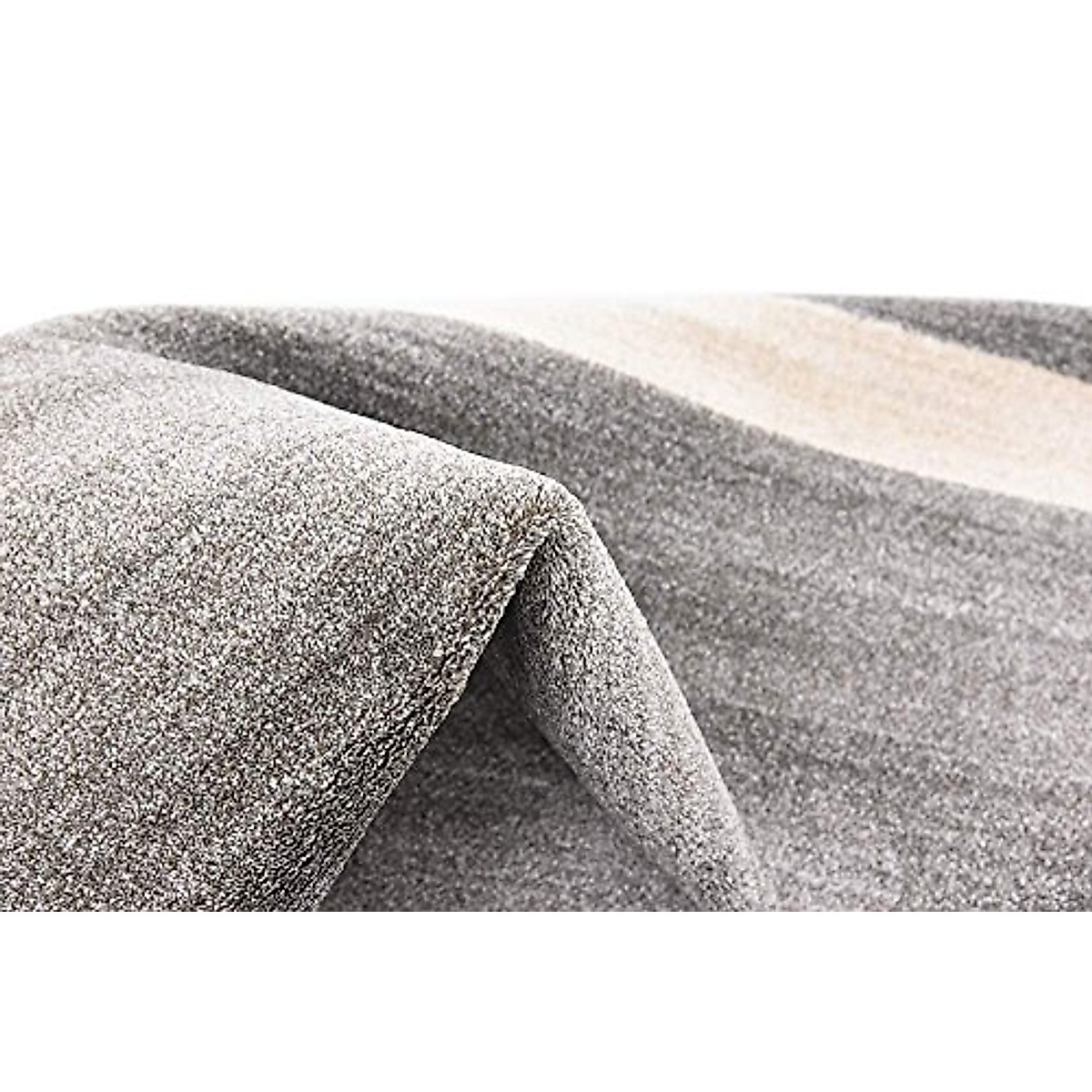 Unique Loom Del Mar Collection Area Rug-Transitional Inspired with Modern Contemporary Design, Rectangular 5' 0" x 8' 0", Gray/Ivory