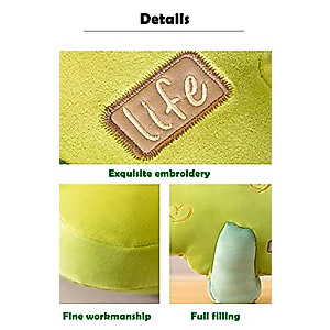 YONLIT Cuddly Tree Stuffed Plant Big Soft Plush Succulent Toy Huggable Throw Pillow Cushion with Luxuriant Branches and Leaves Gifts for Kids Nursery Room Décor 16 Inches (Green)