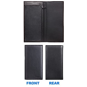 CASMONAL Premium Leather Checkbook Cover for Men and Women Checkbook Holder Wallet RFID Blocking