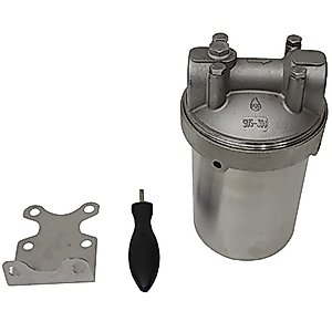 INTBUYING Heavy Duty Water Filter Shell Housing Whole House Water Purification of 304 Stainless Steel -5 inch Filter 3/4 inch NPT Inlet and Outlet with Bracket and Wrench Pin