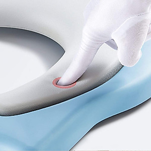 Potty Training Toilet Seat with Step Ladder Adjustable Toddler Toilet Seat with PU Cushion for Big Boys Potty Training Chair with Handle