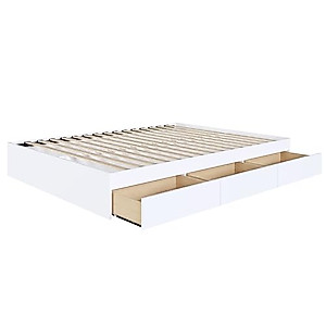 Nexera 376003 3-Drawer Storage Bed Frame, Queen|White