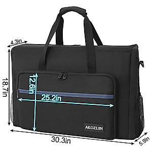 AKOZLIN LCD Screens/TVs(up to 2) Transport Tote Bag for 27" - 32" Displays Padded Monitor Carrying Travel Case (NOT FOR IMAC) With Shoulder Strap