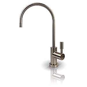 APEC Water Systems Faucet-CD-NP Kitchen Drinking Water Designer Faucet for Reverse Osmosis and Water Filtration Systems, Non-Air Gap Lead-Free, Brushed Nickel