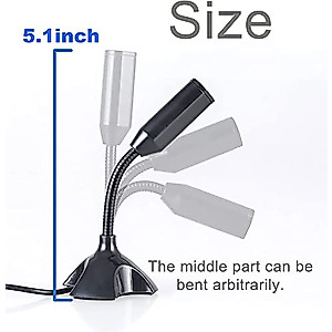 Mini USB Microphone for Desktop Computer and Laptop,Portable USB Condenser Mic With Adjustable Stand,Compatible with PC/Mac,Plug & Play,Ideal for Meeting,Online Class,Games,Remote work(Black)