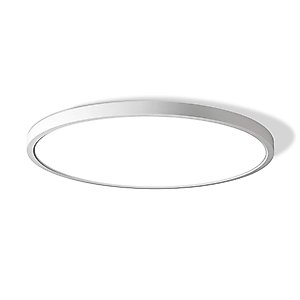 12 Inch 20W Flush Mount LED Ceiling Light, 2000 LM, Round Flush Mount Ceiling Lamp Fixture for Bedroom, Living, Kitchen, Hallway, Bathroom, Stairwell, Color White, Slim, 3 colors in 1(Non Dimmable)