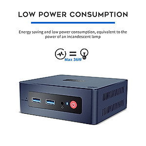 Beelink Mini S Mini PC W11, Intel 11th Gen N5095 (Max 2.9 GHz), Small Desktop PC 8GB DDR4 RAM 256GB SSD, Mini Computer Support 4K Dual HDMI, WiFi5 Bluetooth 4.0, Gigabit Ethernet, 4USB3.0