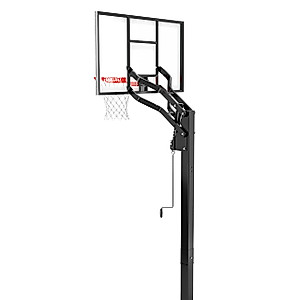 Spalding 54" Tempered Glass U-Turn In-Ground Basketball Hoop