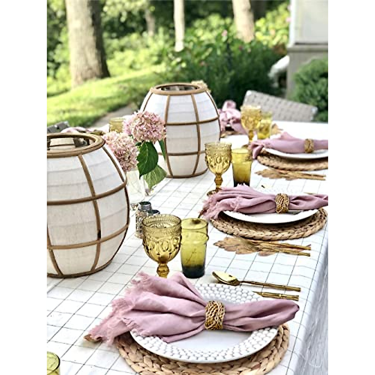 TAGREE Wicker Napkin Rings Set of 12, Woven Napkin Rings, Napkin Rings Bulk for Dinning Table, Easter Napkin Rings Set of 12, Farmhouse Napkin Rings, Rustic Napkin Rings