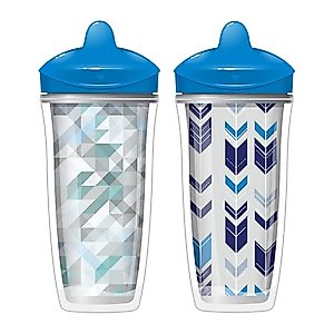 Playtex Sipsters Stage 3 Design Selections Spill-Proof, Leak-Proof, Break-Proof Insulated Spout Cup - 9 Ounce - 2 Count (Color/Theme May Vary)