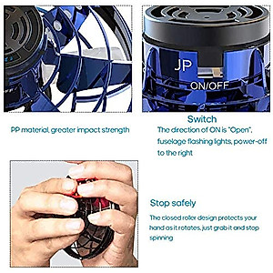 SUPERLIT Flying Spinner, Hand Operated Drones for Kids and Adults, UFO Flying Toy