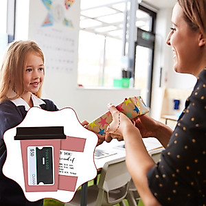 Dinifee 48 Set Teacher Appreciation Gift Card Holder Employee Appreciation Cards Holder Graduation Coffee Cup Card Thank You Gift Card Holder End of Year Gifts for Coworker Teachers(Staff)