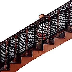 MAYbabe Netting- Banister Guard for Child, Safety Net, Rail Balcony Banister, Stair Net.Patios or Balcony Use.Safety for Indoor&Outdoor(10ft-Black-First Generation)