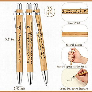 60 Pcs Bible Verse Inspirational Notebooks for Kids and Bamboo Pen Set Christian Prayer Journals Small Scripture Notepad School Mini Pocket Notebook Bible Ballpoint Pen Christian Gifts for Women Men