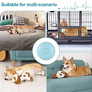 WEOK Heartbeat Puppy Toy with Heat Packs for Pets,Dog Heartbeat Toy for Separation Anxiety Relief, Puppy Toy with Heartbeat Stuffed Animal Anxiety Calming Behavioral Aid Plush Toy for Dogs Cats Pets