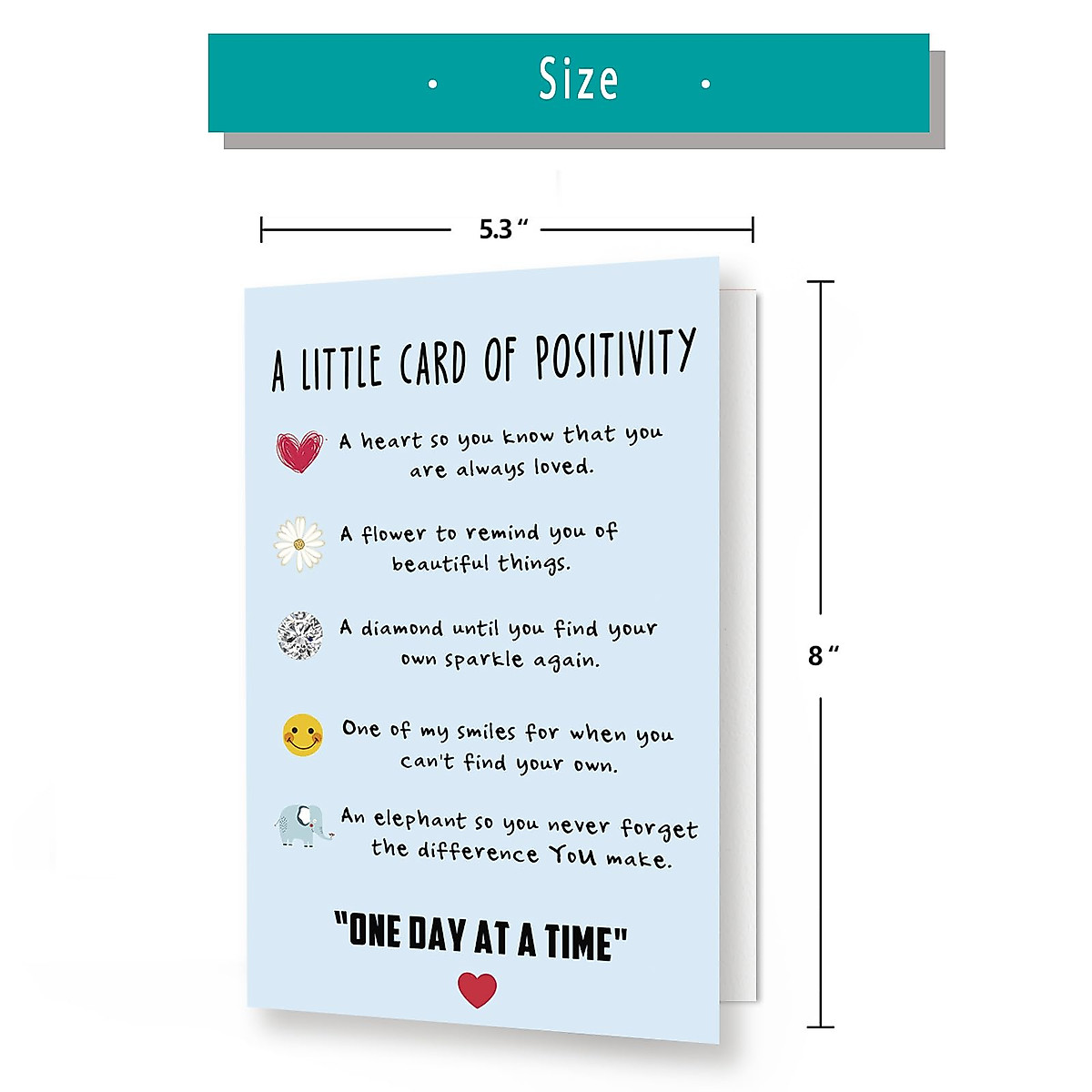 Ziwenhu Lovely Positivity Inspirational Card Gifts for Best Friends, Humor Positive Affirmation Cards for Women Men, Funny Encouragement Greeting Cards for Kids, Self Confidence Card