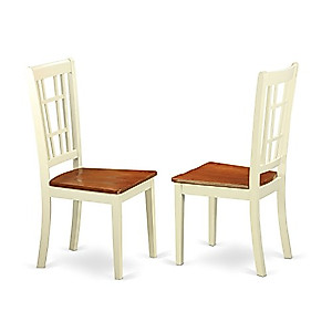 East West Furniture NONI5-WHI-W Dining Set, 5-Piece