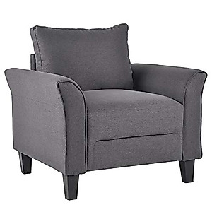 FANYE 3 Piece Living Room Sofa Sets Including 3-Seater Sofá, Loveseat & Sofachair, Modern Polyester Blend Tufted Upholstered Sectional Couch for Home Aprtment Office Studio Furniture(No Pillows)