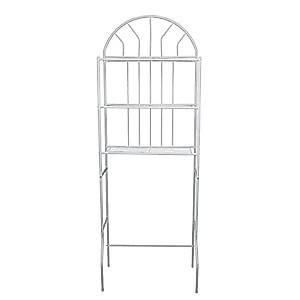 OCASAMI 3-Shelf Over The Toilet Organizer Metal Bathroom Organizer Over Toilet, 3-Tier White Toilet Shelf Organizer Freestanding Storage Space Saver Shelf 69.7x25.6x13.4inch | US Stock