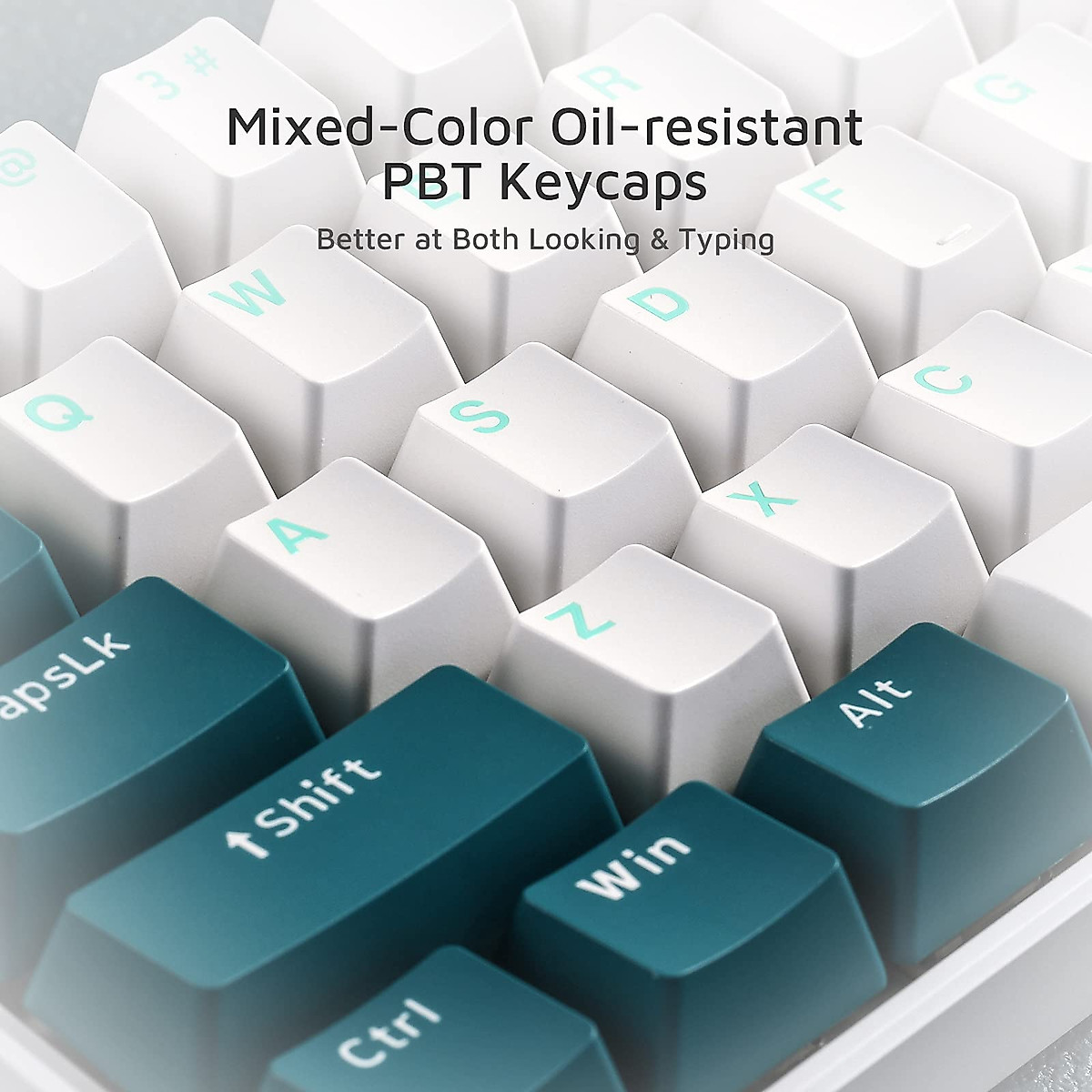 FL ESPORTS F12 65% Three-Mode Wireless Mechanical Keyboard, 68 Keys RGB BT 5.0/2.4Ghz Gaming Keyboard w/Light Tactile Kailh Box White Switch, PBT Keycaps, Durable Durable Battery