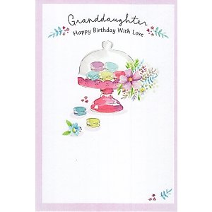Heartline Happy Birthday Card for Granddaughter - Happy Birthday With Love - Hoping Your Day Brings Moments to Relax, Reasons to Smile, and Lots of Reminders of Just How Much You Mean.