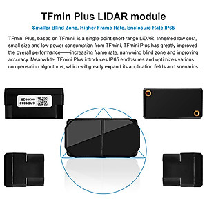 youyeetoo TFmini Plus Lidar Sensor Module Single-Point Ranging Module 0.1-12m Measurement Range Distance, for Drone Industrial Sensing Robot Smart Home Support I/O, UART and I2C