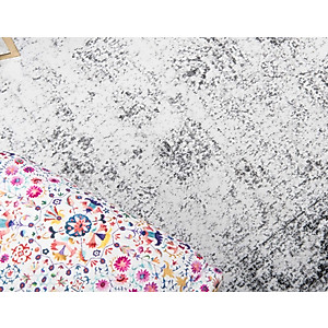 Unique Loom Sofia Collection Area Rug - Casino (6' 1" x 9' Rectangle, Gray/ Beige)