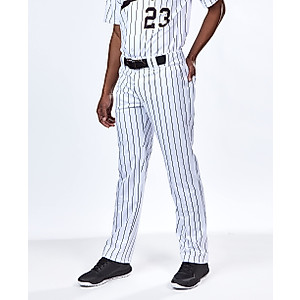 EvoShield Adult Salute Pinstripe Open Bottom Pant - White/Black, Size Small