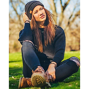 Funky Junque Solid Beanie 4-Pack: Black, Ivory, Beige, Charcoal