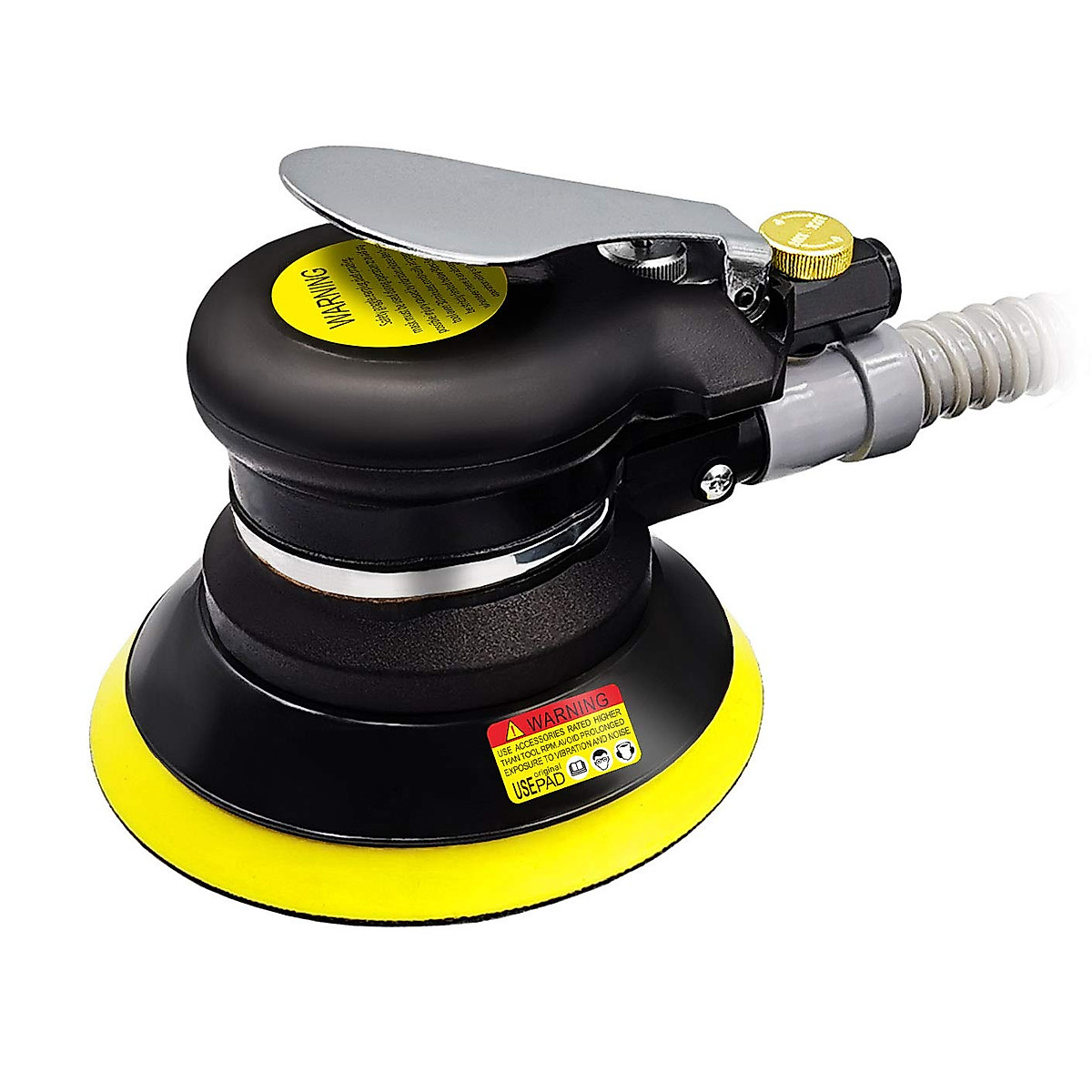 Air Random Orbital Sander, 5"6"Vacuum Air Sander, Dual Action Pneumatic Sander include5 inch 6 Inch Pads and sandpaper, Polisher for Car or Metal (Self-Vacuum)