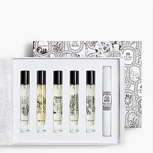 Diptyque Eau de Toilette Travel Spray 0.25 Fl Oz (Pack of 5) Set for Men and Women