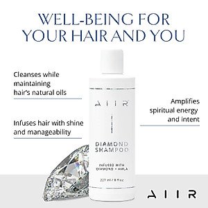 AIIR Diamond Color Treated Hair Shampoo - Fragrance Free, Sulfate Free, Organic, Cleansing and Moisturizing, Color Safe, Hair Repair - 8 oz
