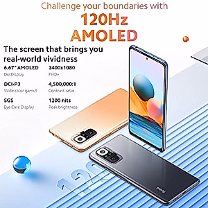 Xiaomi Redmi Note 10 Pro (128GB, 6GB) 6.67" Snapdragon 732G 5020mAh Battery Dual SIM GSM Unlocked Global 4G LTE (T-Mobile, Metro, Global) International Model (Fast Car Charger Bundle, Gradient Bronze)